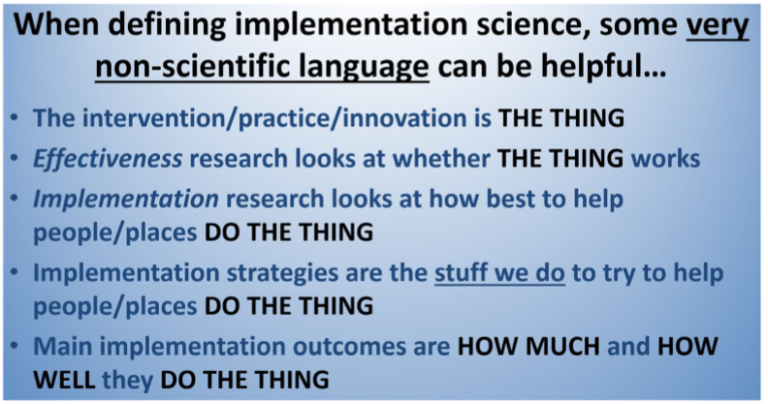Implementation Science Terminology (but simple) – SimpleSage Blog